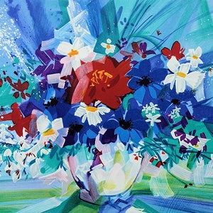 Claude MARS - Bouquet of Colours in Summer - Original Signed LITHOGRAPH ...