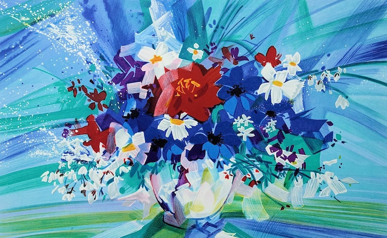 Claude MARS Bouquet of Colours in Summer Original Signed | Etsy