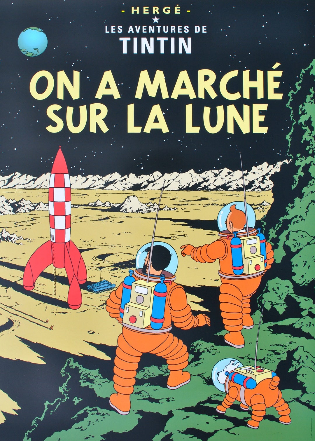 Hergé: Explorers of the Moon, Original Poster, Official Edition (tintin ...