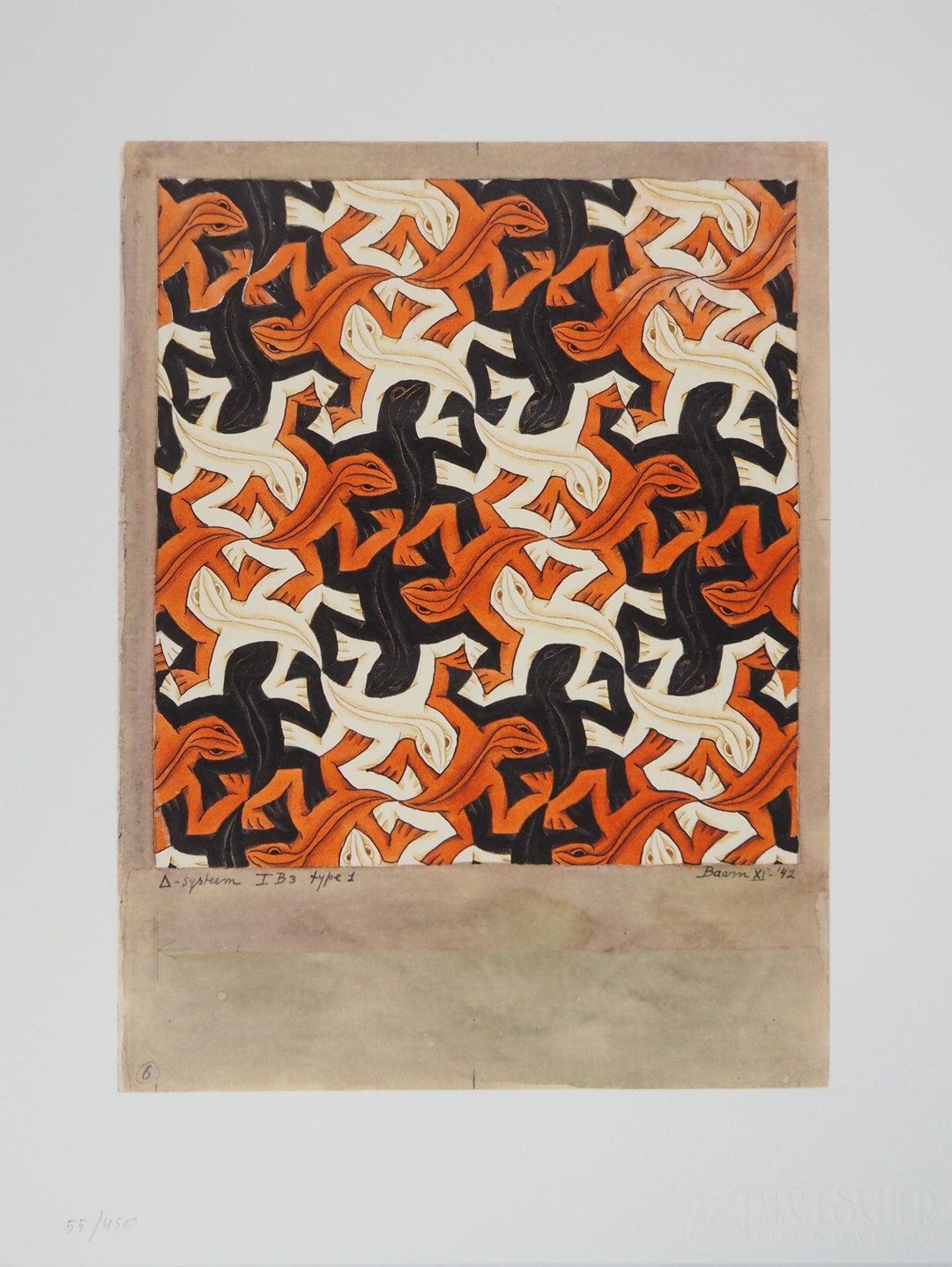 M.C. ESCHER: Intertwined Lizards, Facsimile, 2008, 450 Copies - Etsy