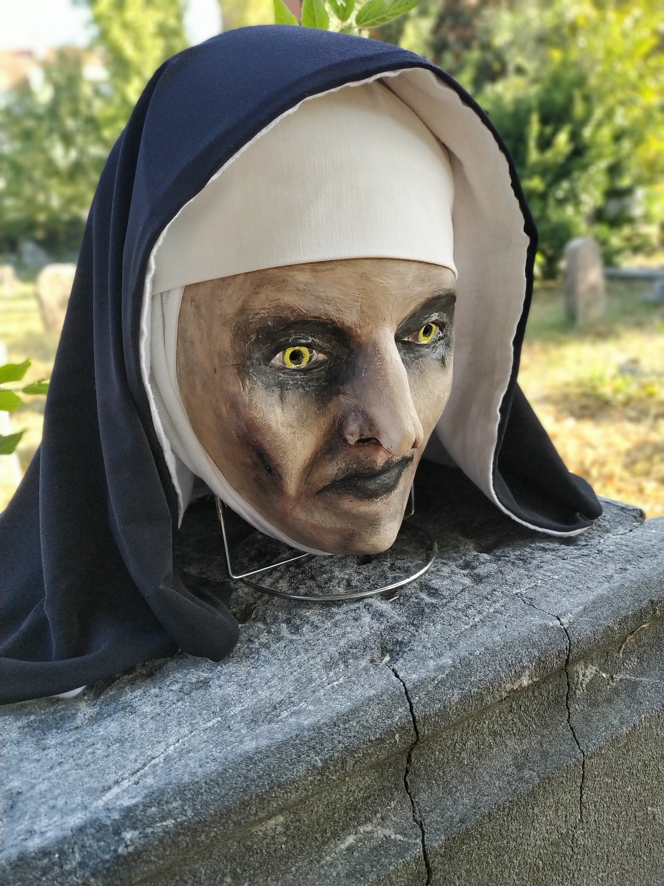 Valak Mask, the Nun, Demon Nun Mask, Wearable Mask, Full Head Mask - Etsy