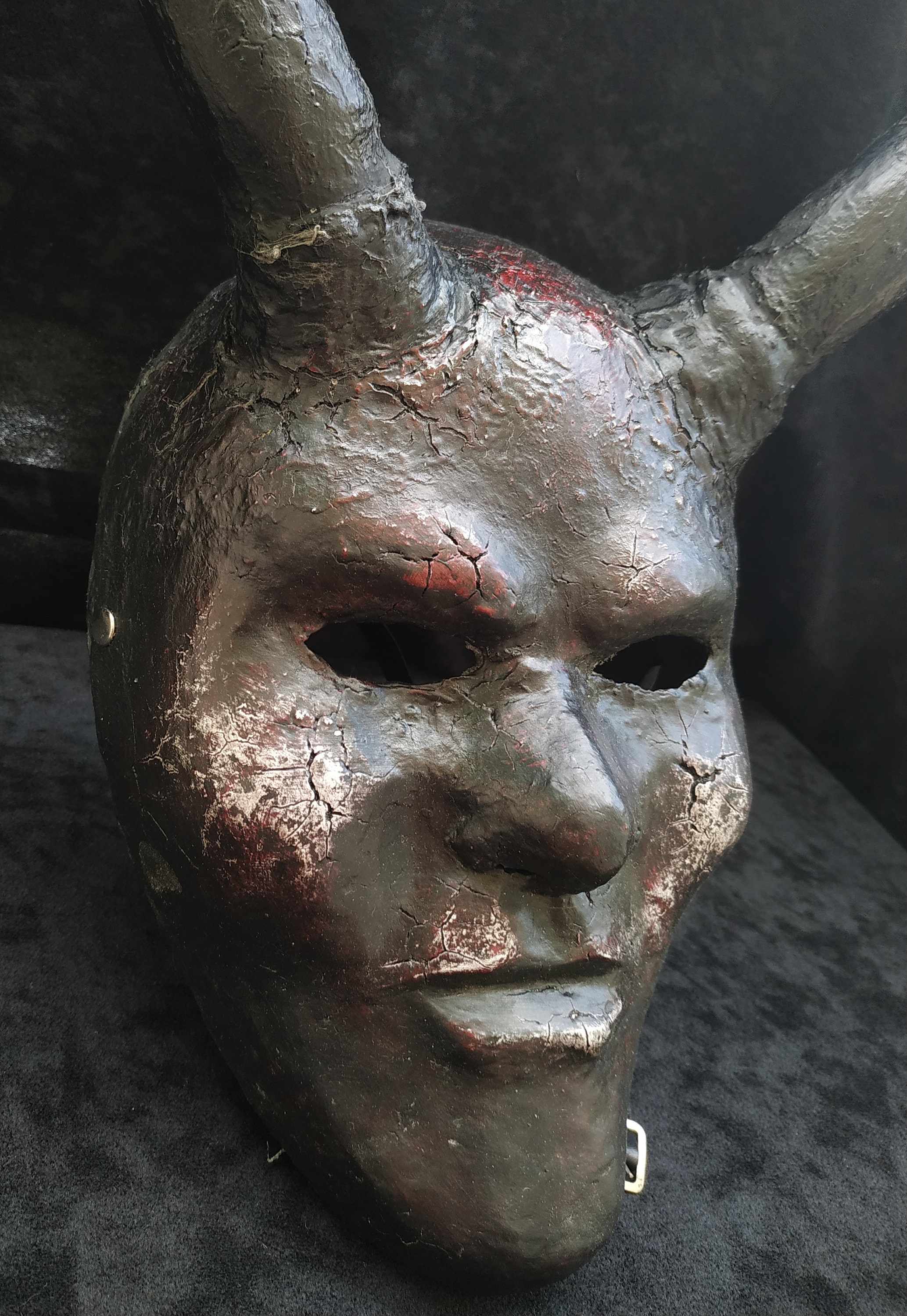 Lucifer Mask, Demon Mask, Wearable Mask, Halloween Mask, Mask With Long ...