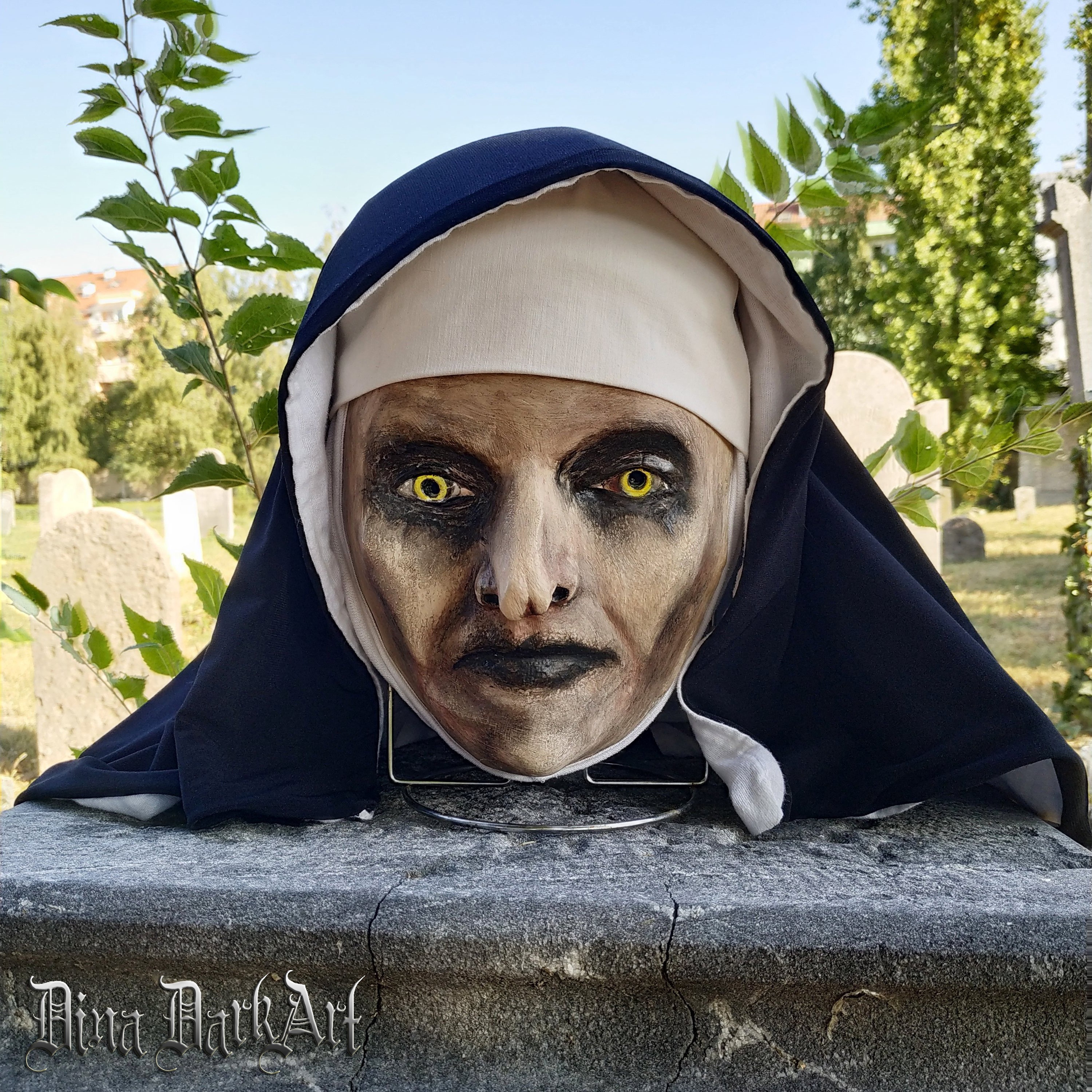 Valak Mask, the Nun, Demon Nun Mask, Wearable Mask, Full Head Mask - Etsy