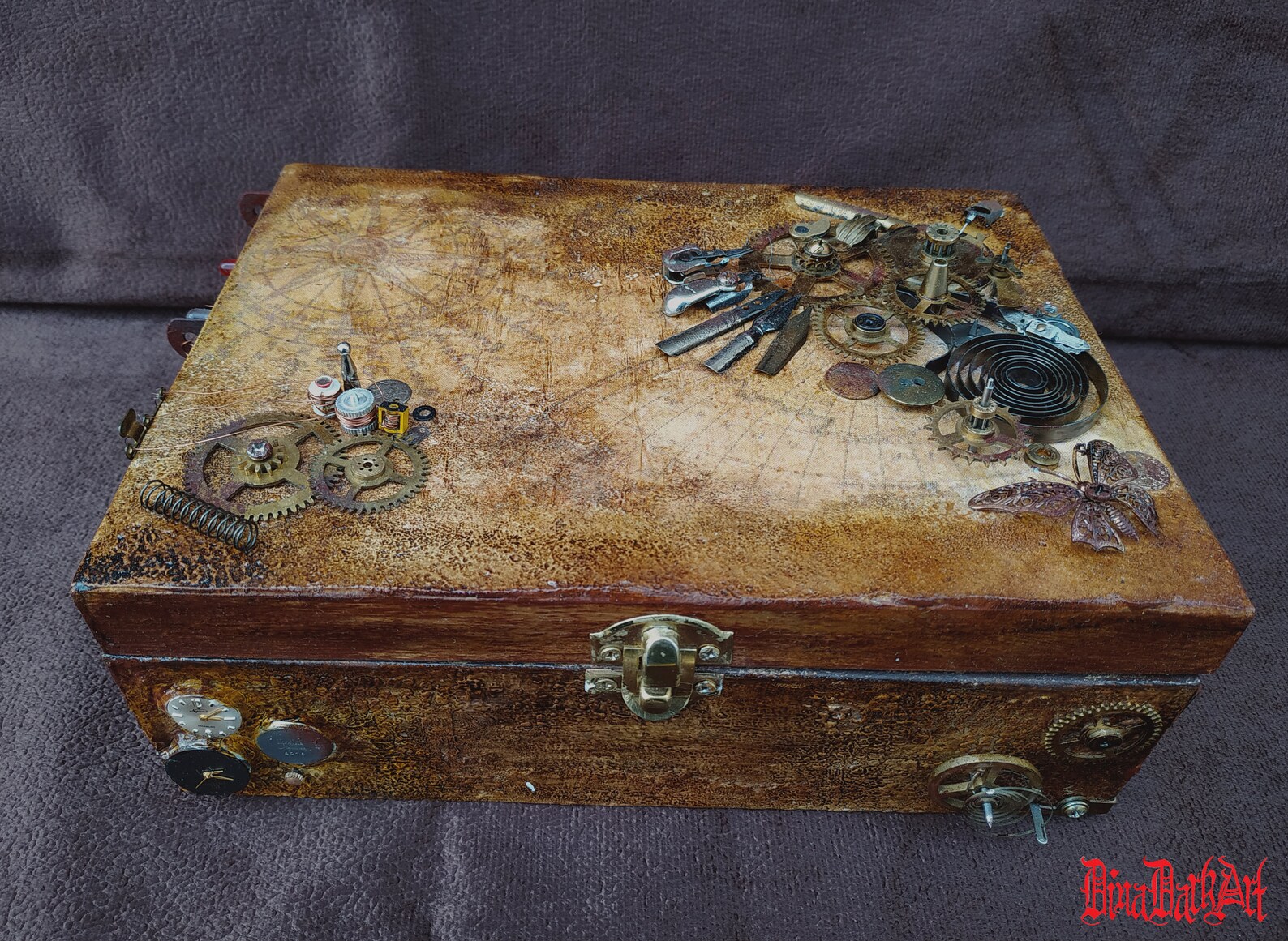 Steampunk Box, Decorative Box, Jewelry Box, Memory Box, Mix Media Box ...
