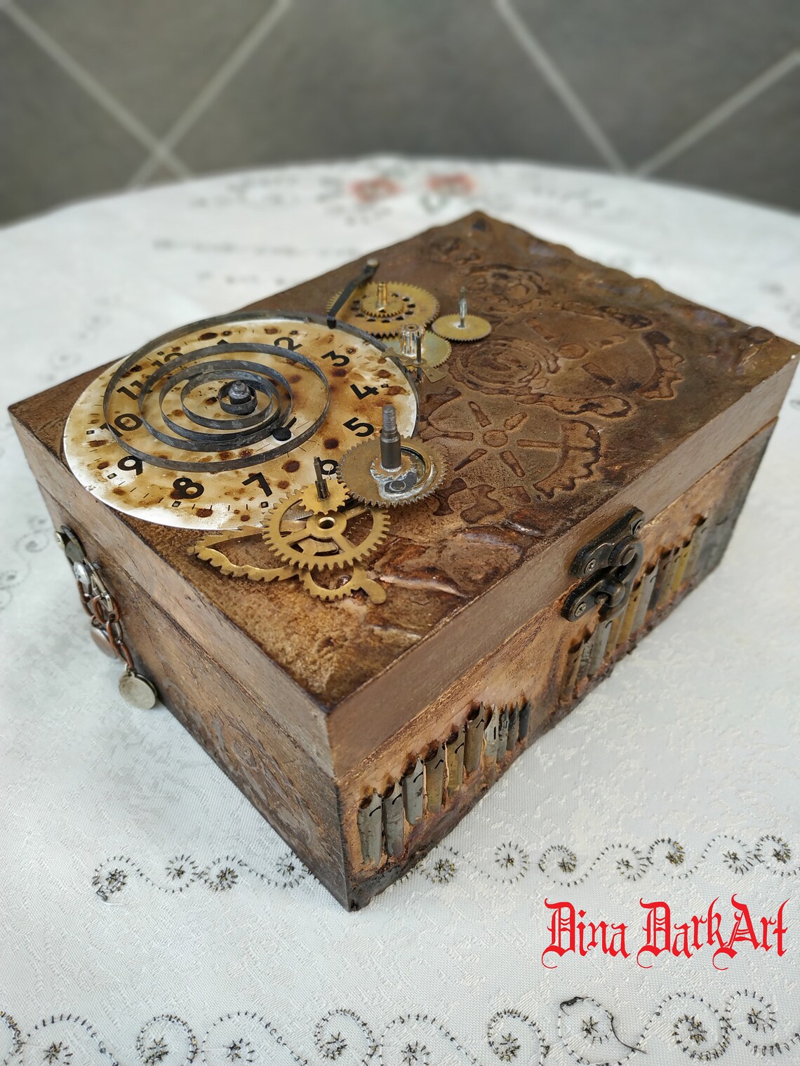 Steampunk Box Rustic Box Decorative Box Jewelry Box Memory - Etsy