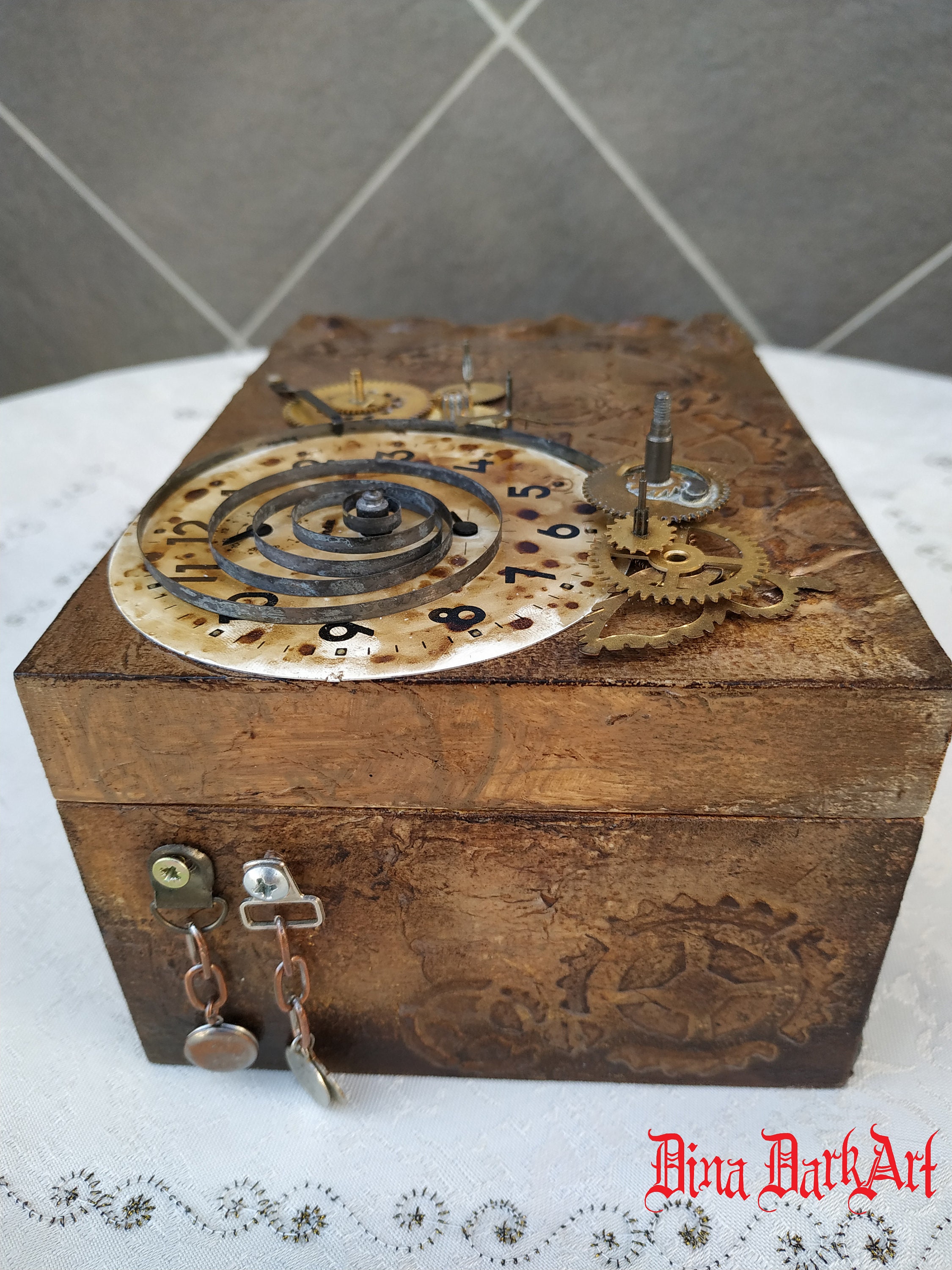 Steampunk Box, Rustic Box, Decorative Box, Jewelry Box, Memory Box, Mix ...