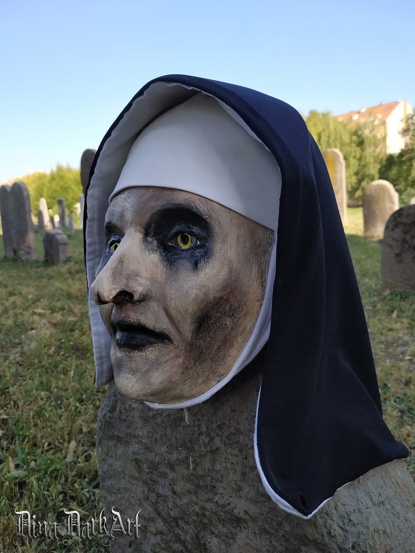 Valak Mask, the Nun, Demon Nun Mask, Wearable Mask, Full Head Mask - Etsy