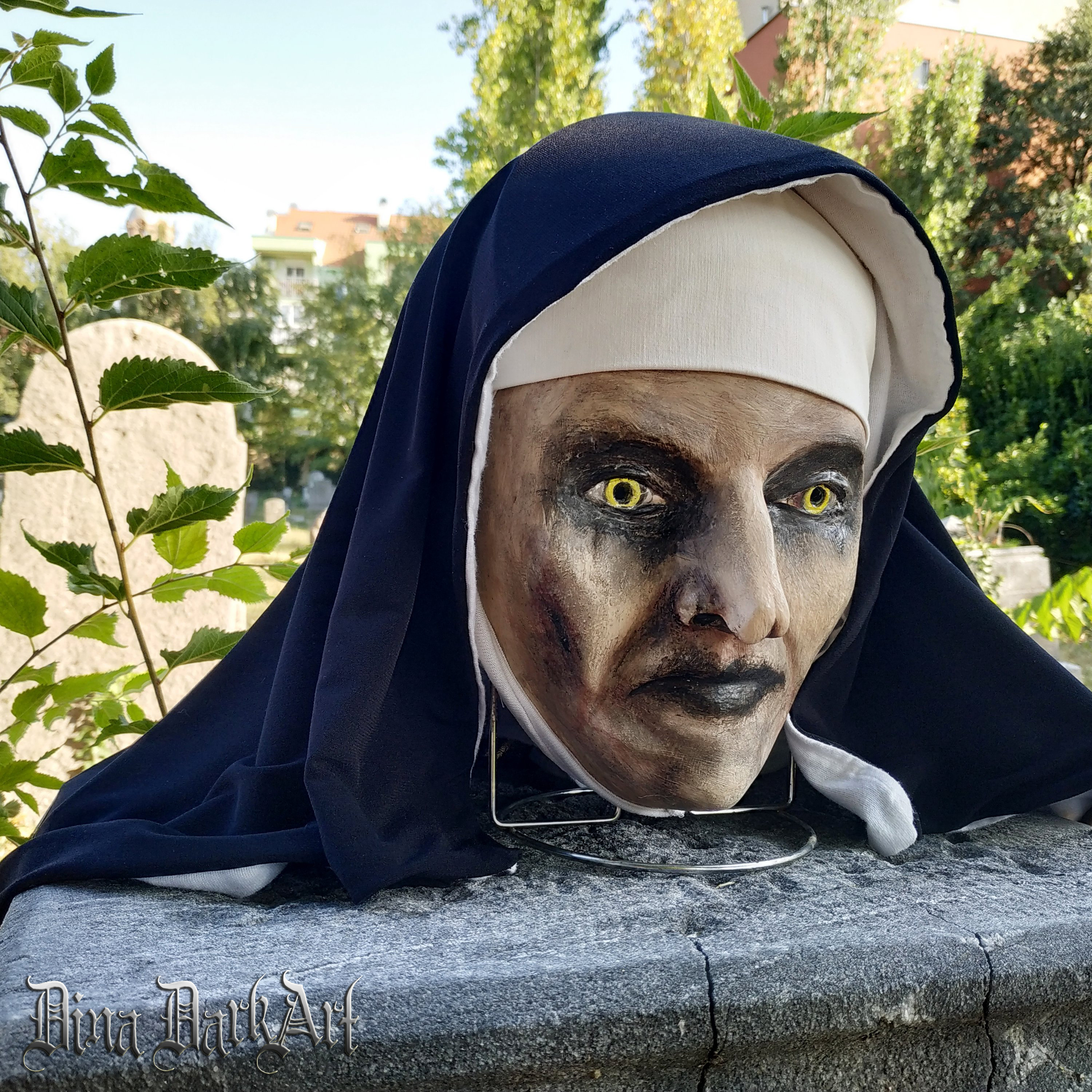 Valak Mask, the Nun, Demon Nun Mask, Wearable Mask, Full Head Mask - Etsy