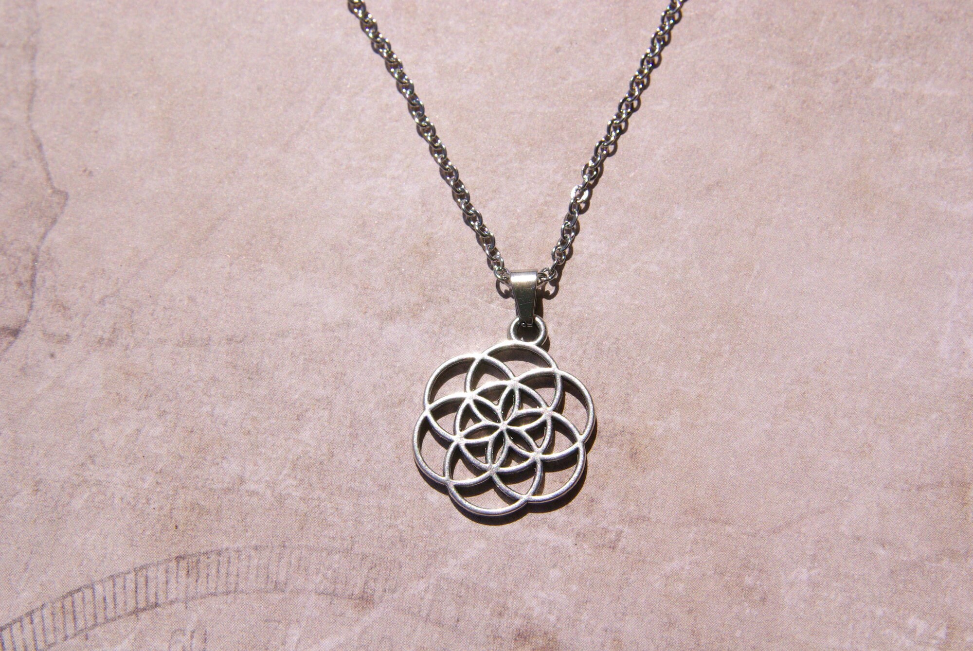 Seed of Life Sacred Geometry Pendant Flower of Life Amulet - Etsy