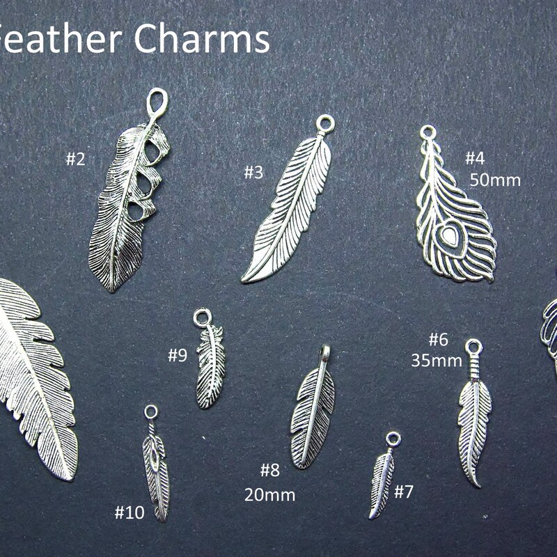 Feather Charm - Etsy