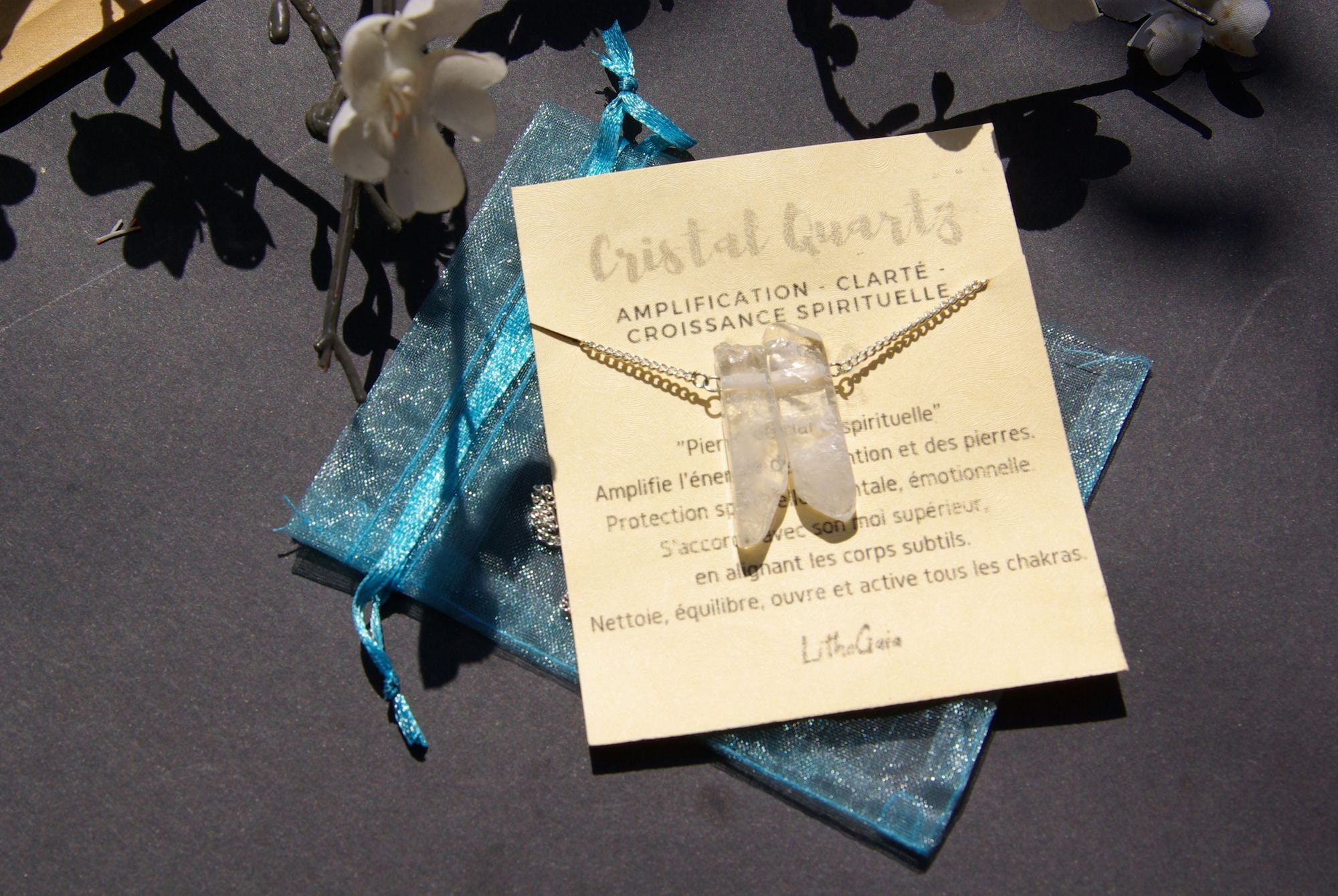 Quartz Crystal Necklace Personalized gift Christmas gifts | Etsy