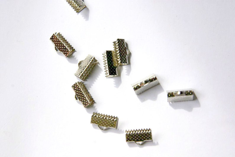 10pcs / 50pcs / 100 Pcs Iron Ribbon Ends Nickel Free Platinum | Etsy