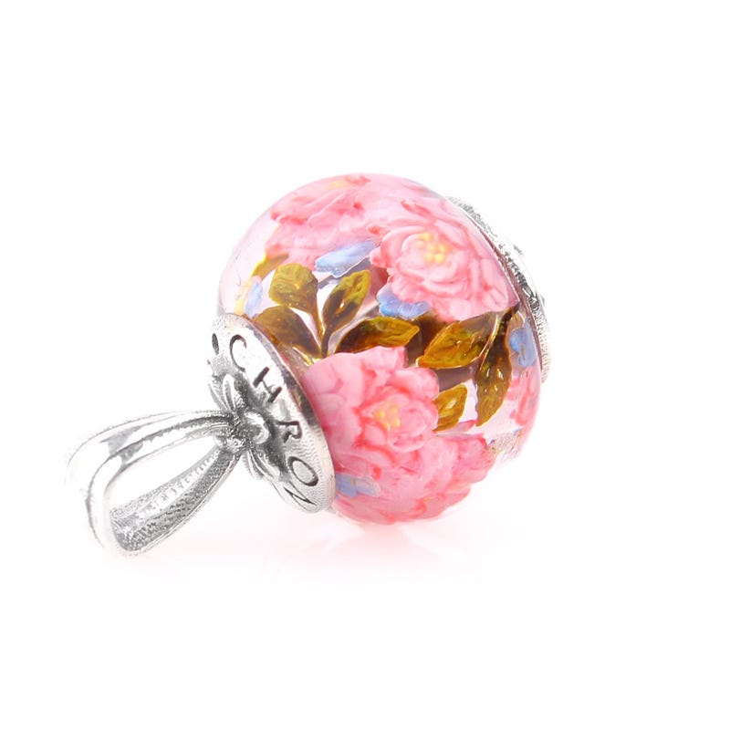 Floral Amber Pendants - Etsy