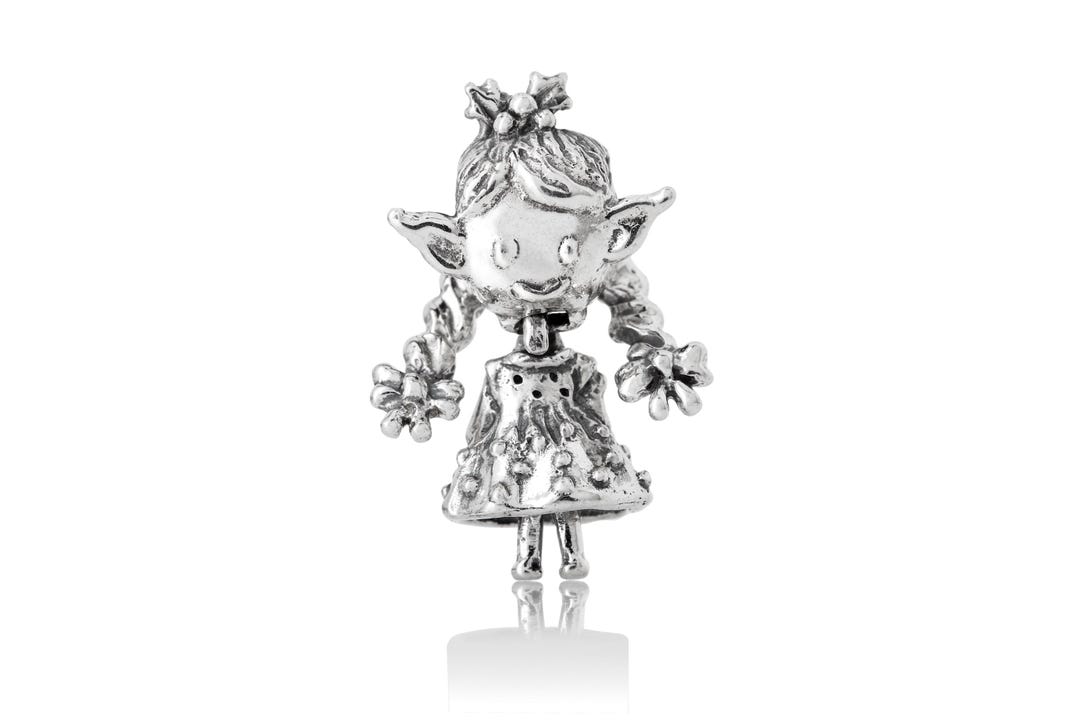 Girl Elf - Sterling Silver Charm by Chronicles, Unique Hand Made Charm ...