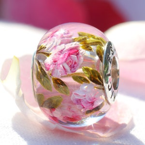 Charm “garden Roses” by Chronicles, Charm for Bracelets, Charm Fits ...