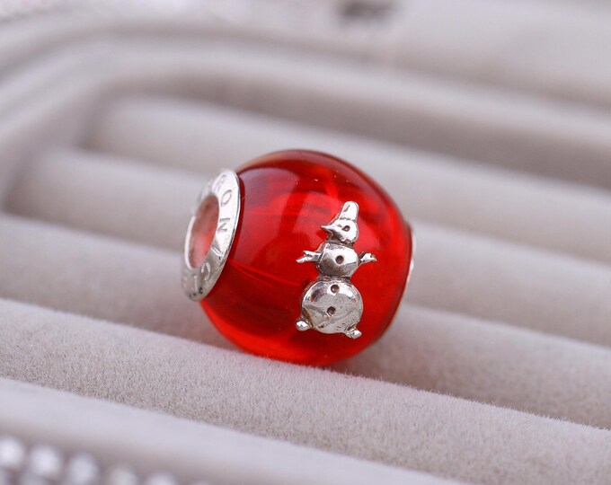Red Amber Charm “snowman” by Chronicles, Unique Natural Heat Treated ...
