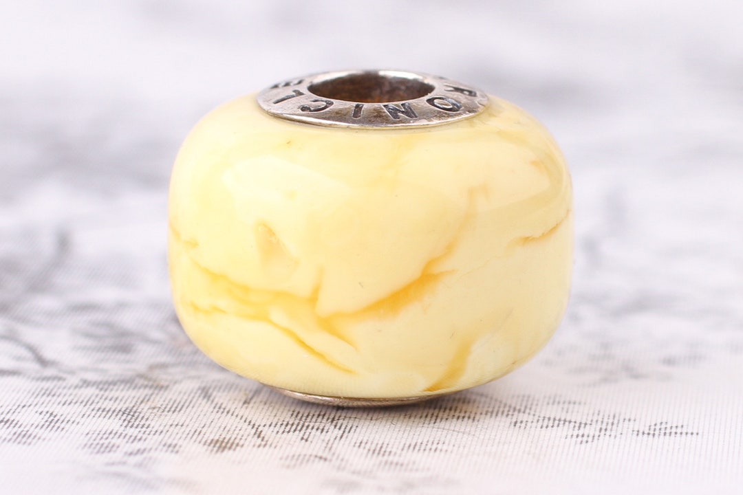 Sand Royal Amber Charm by Chronicles, Unique Natural Milky Shade Amber ...