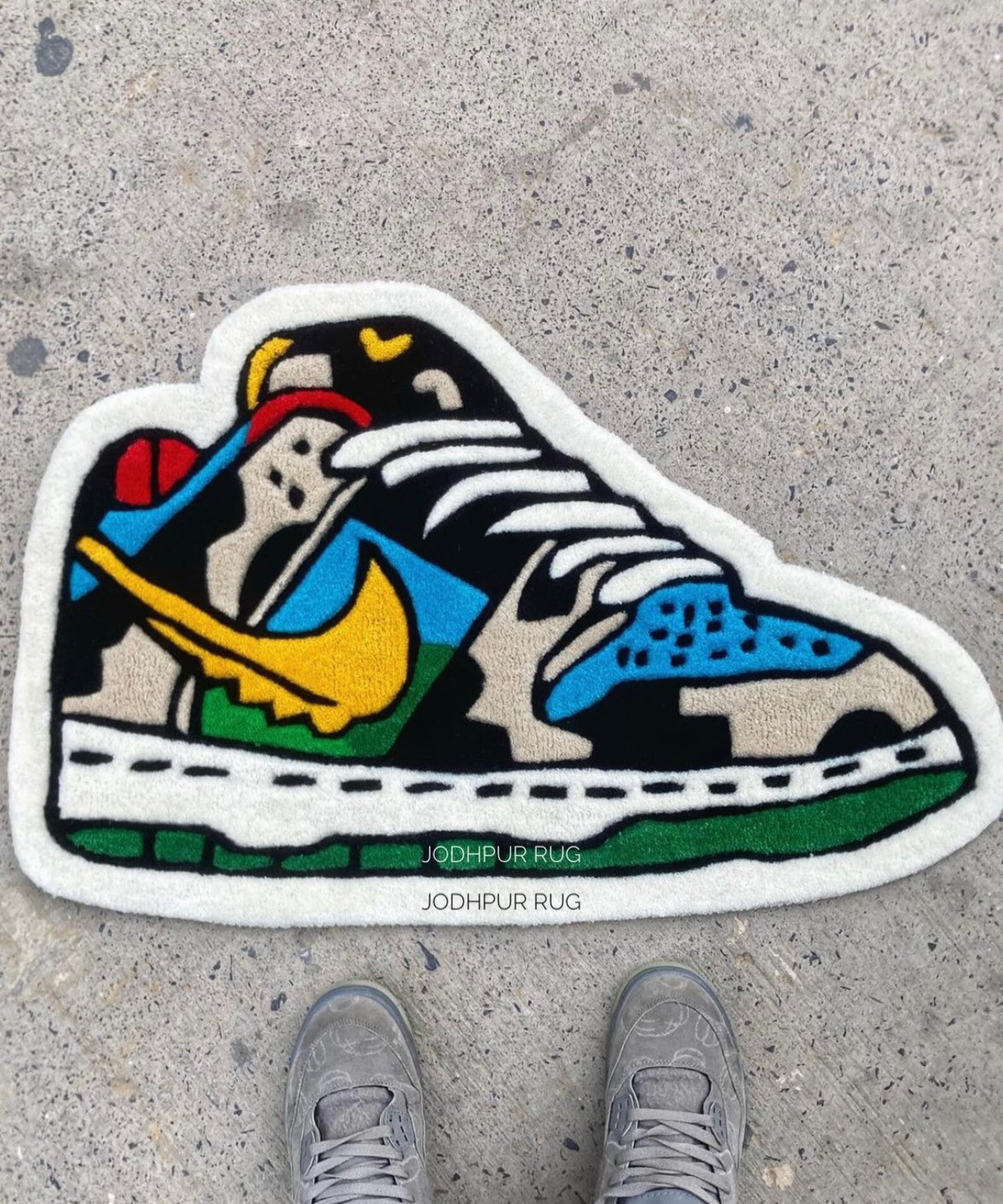 Sneaker Rug for Sneaker-head Multicolour Hand Tufted Rug 2x3 - Etsy
