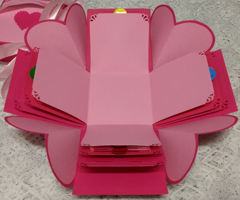 Light Pink 'I Heart You' Exploding Gift Box | Etsy