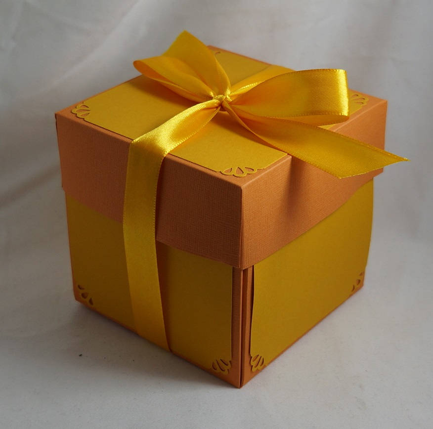 Orange 'I Heart You' Exploding Gift Box Explosion | Etsy Australia