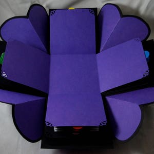 Purple & Black 'I Heart You' Exploding Gift Box Explosion Gift Box ...