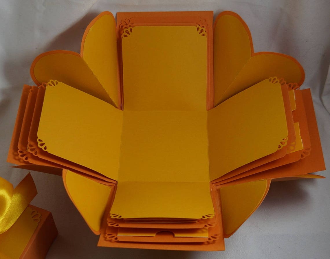 Orange 'I Heart You' Exploding Gift Box Explosion | Etsy Australia