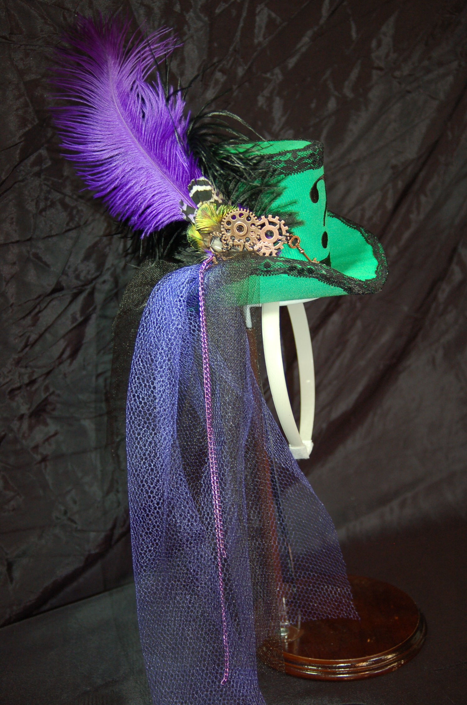 Steampunk Riddler Mini Top Hat - Etsy