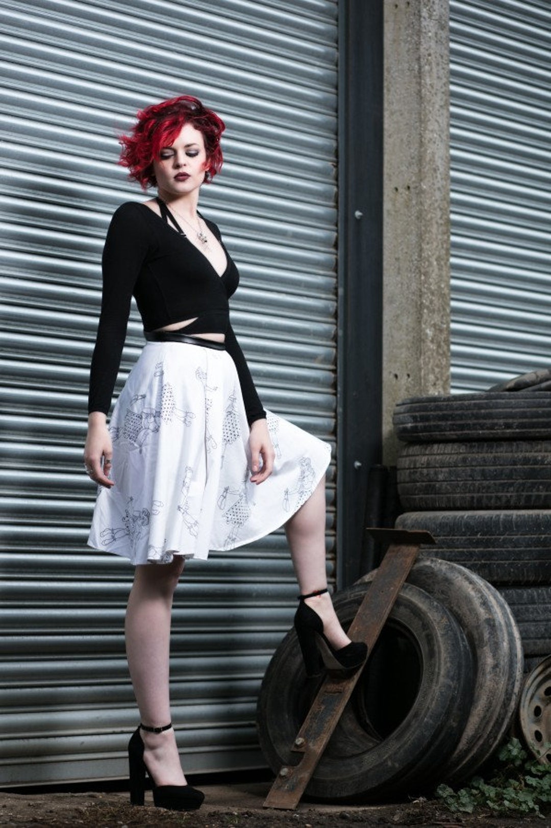 Original Pin up Lady Design Full Circle Skirt - Etsy