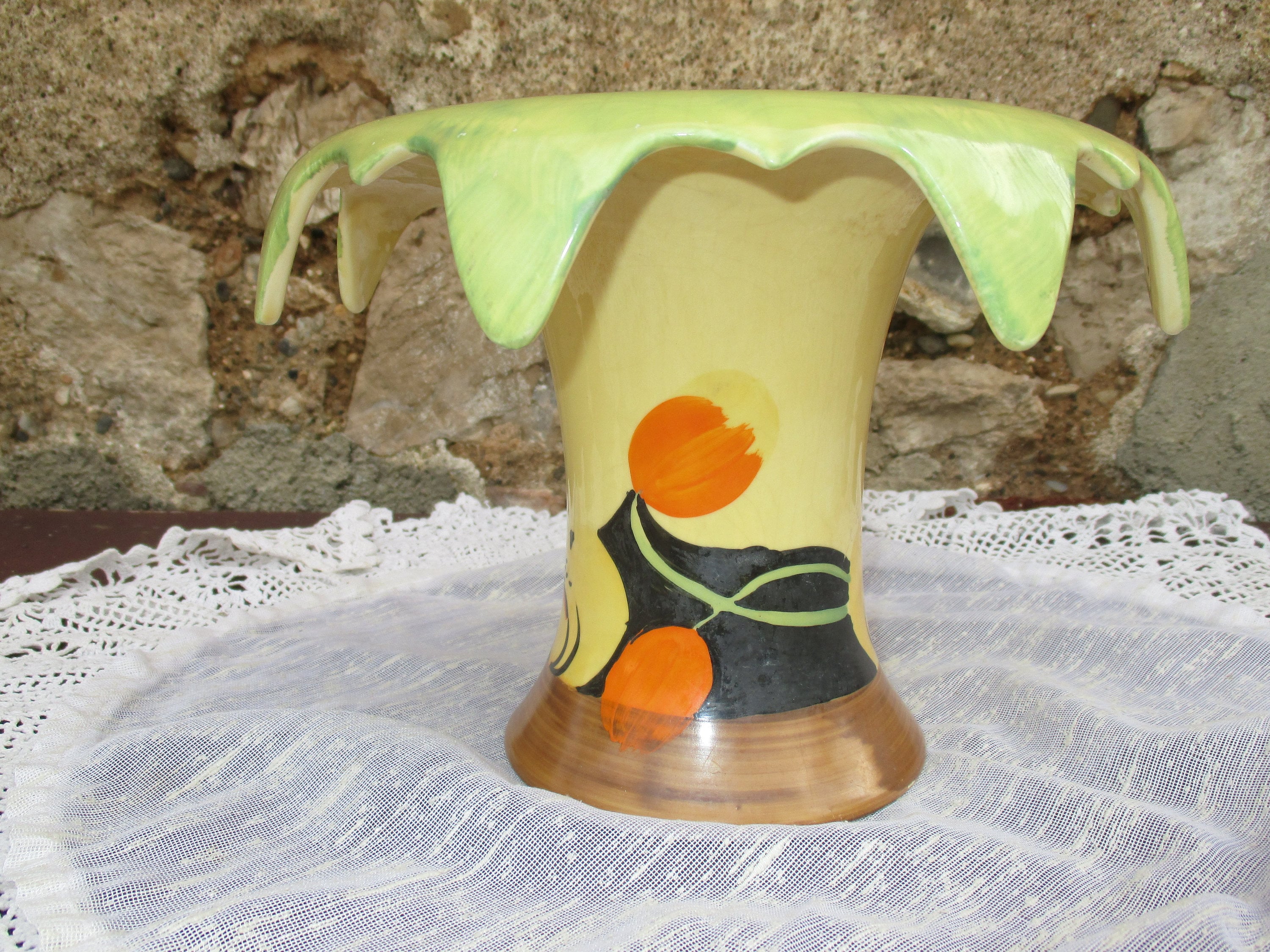 Vintage Myott Vase. Myott Art Deco Vase. Evert Wavy Rim. Myott - Etsy