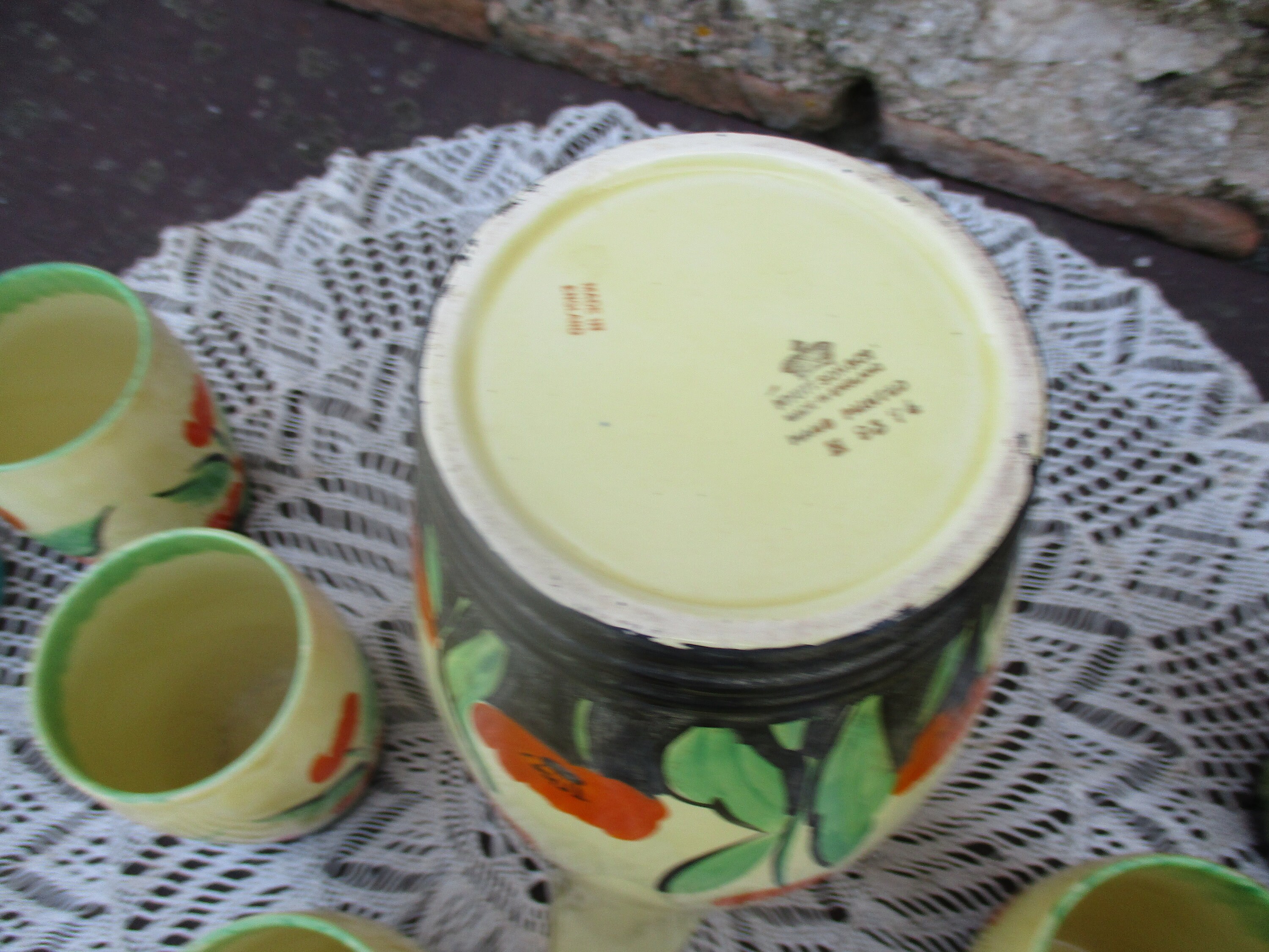 Very Rare Myott Art Deco Lemonade Set With 7 Beakers/glasses. - Etsy