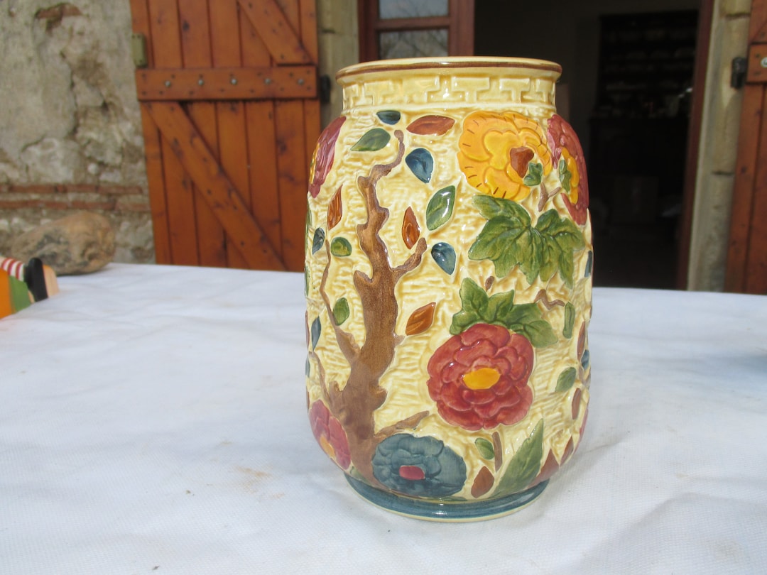 Superb "indian Tree Vase". H.J. Wood, Staffordshire, Art Deco English ...