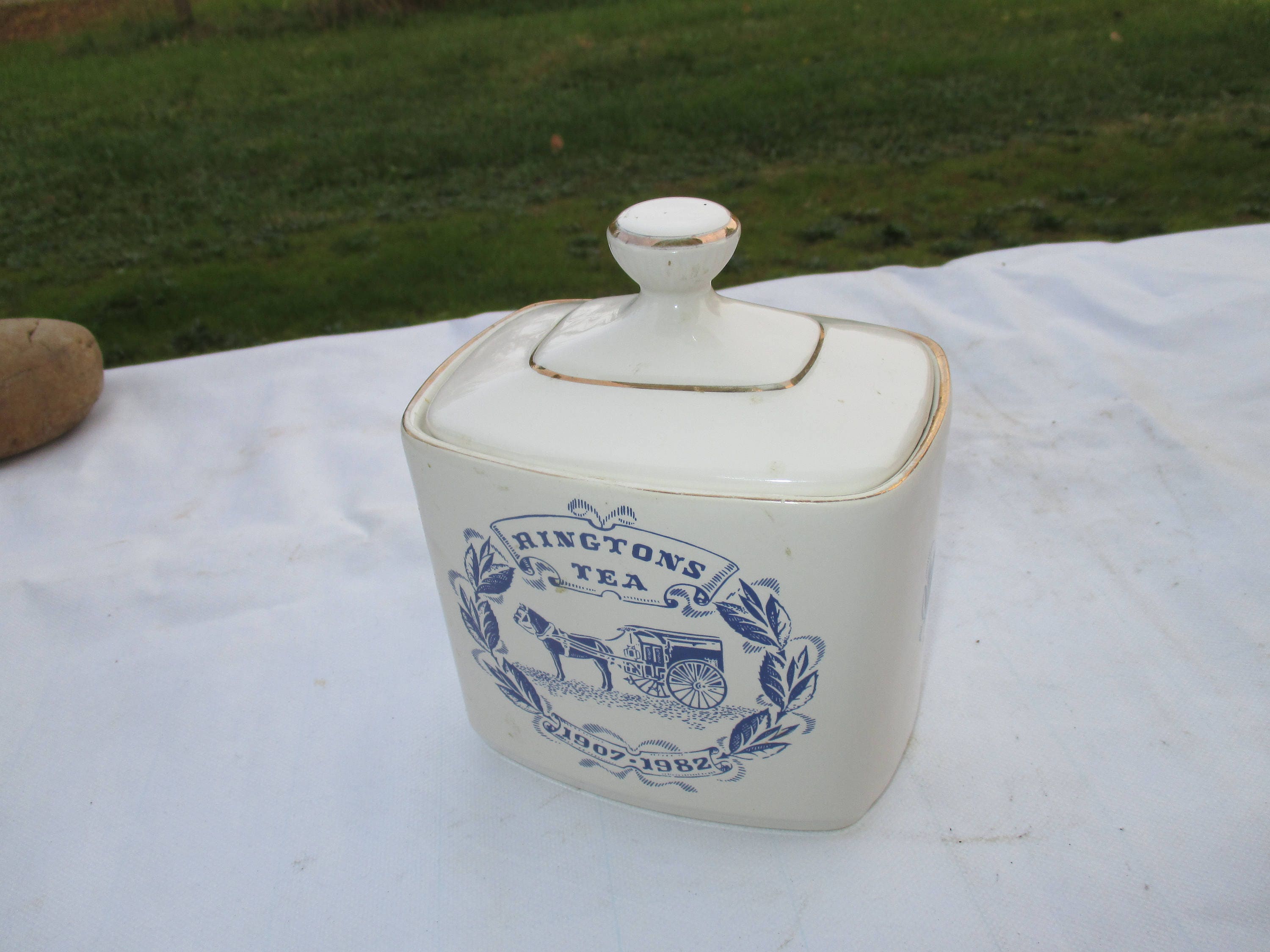 Ringtons Tea Caddy Made by Wade Heath Ceramic 75th Anniversary Good ...