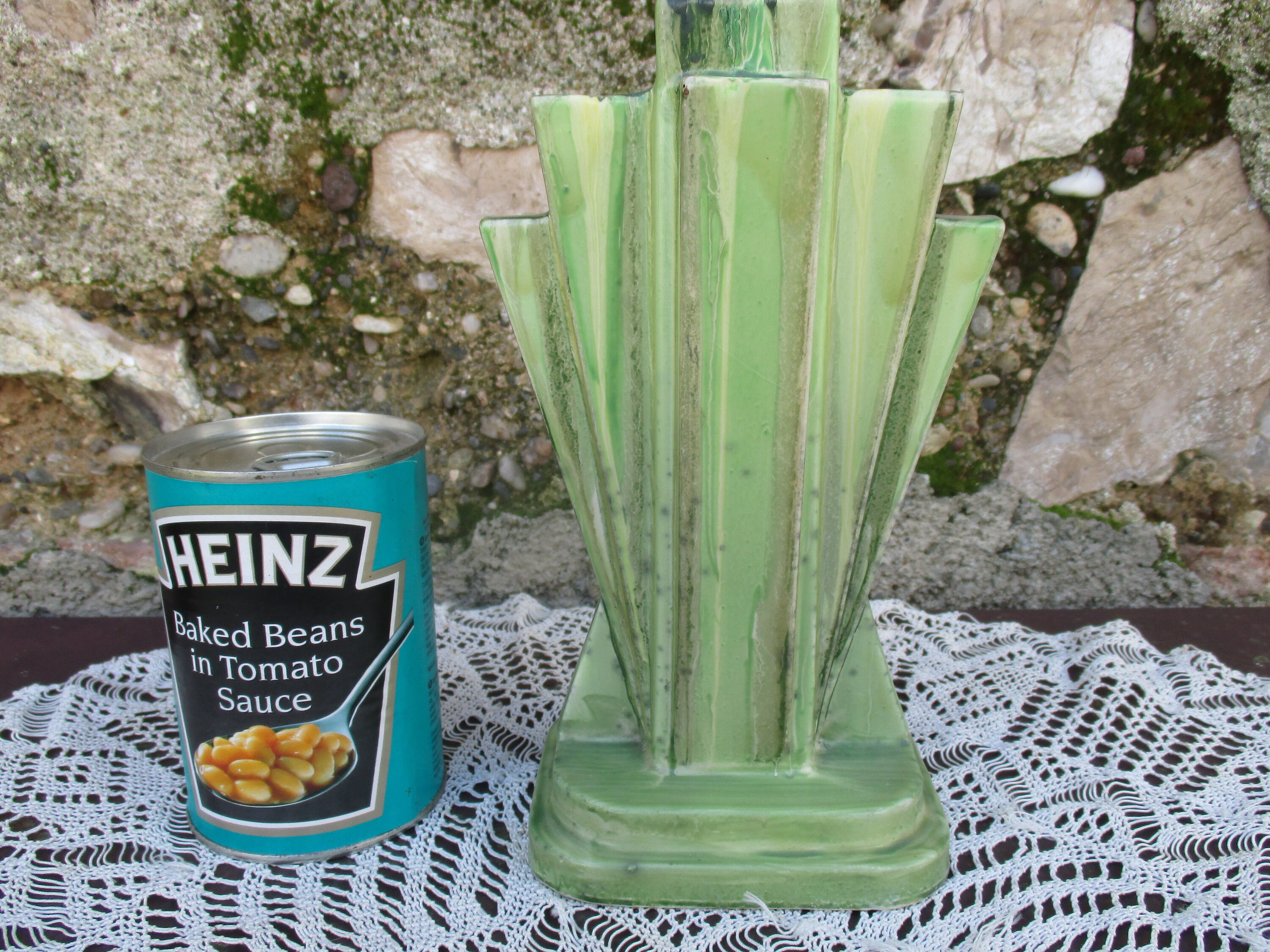 Myott Art Deco MODERNE Vase. Green Drip Glaze. Ceramic 1930s. - Etsy