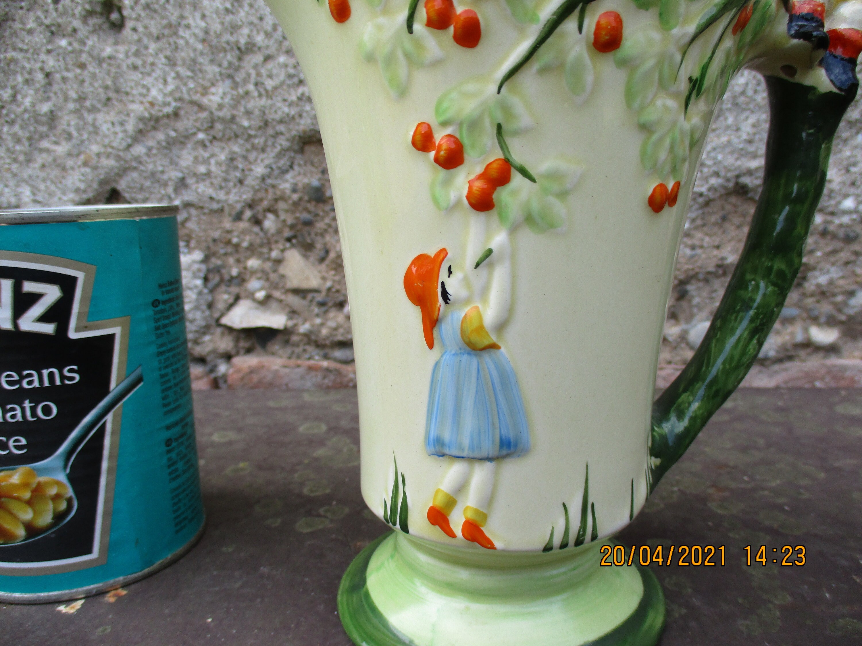 Vintage Myott Art Deco Jug. the Apple Pickers. Exceptional Colourway ...