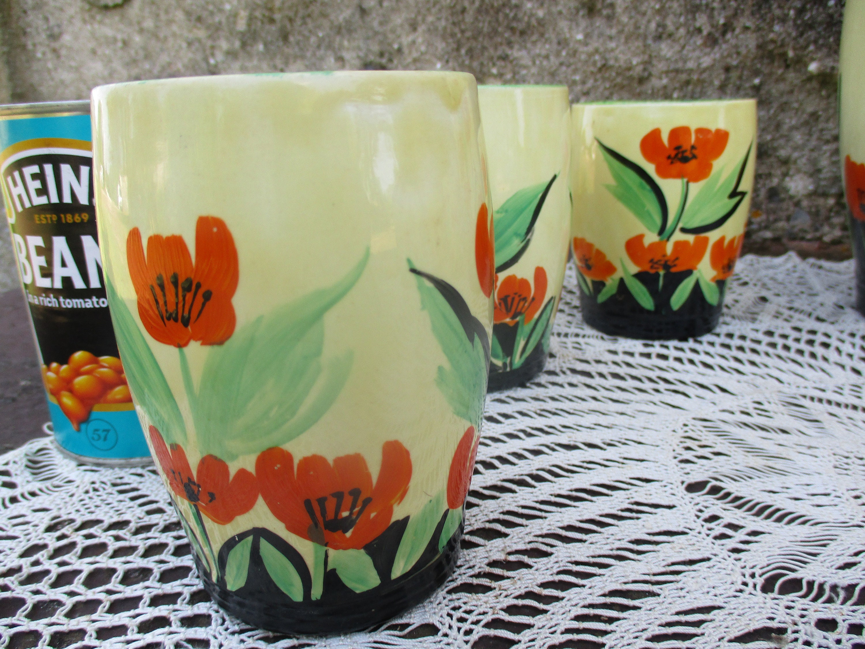 Very Rare Myott Art Deco Lemonade Set With 7 Beakers/glasses. - Etsy