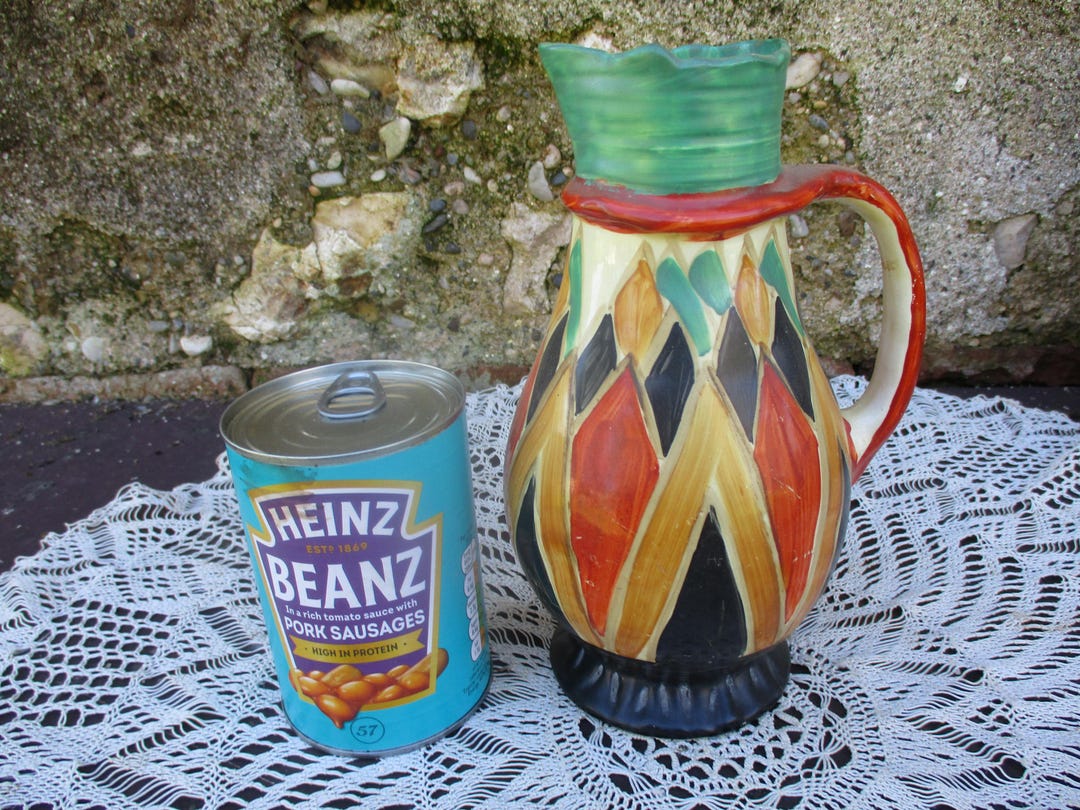 Myott Art Deco Ragtop Jug. Smaller Version. Impressed on Bottom is 30 ...