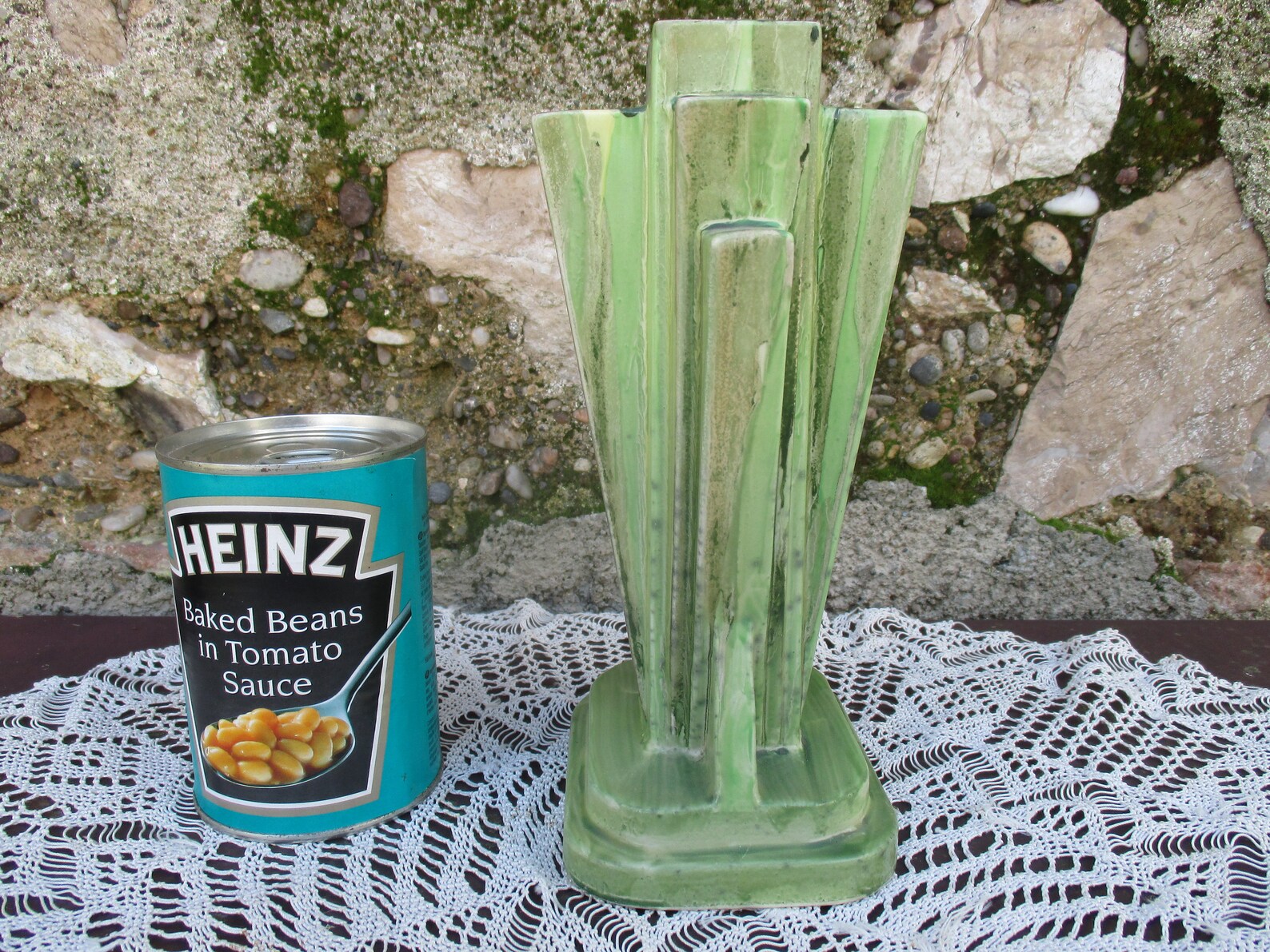 Myott Art Deco MODERNE Vase. Green Drip Glaze. Ceramic 1930s. - Etsy