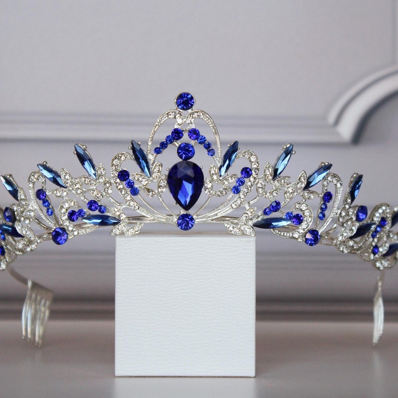 Blue Tiara - Etsy