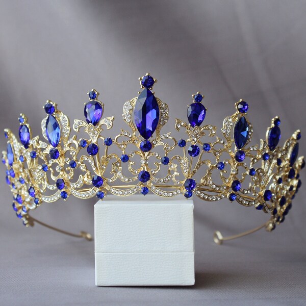 Royal Blue Crown - Etsy