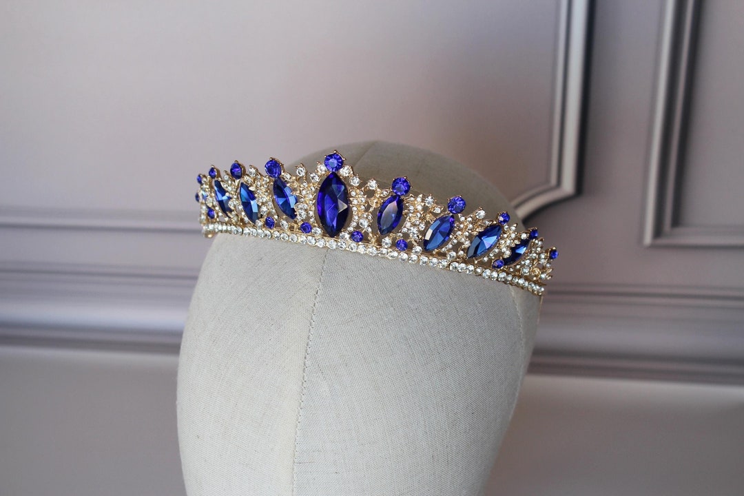 Blue Tiara, Sapphire Tiara, Child's Tiara, Bridal Tiara, Blue Wedding ...