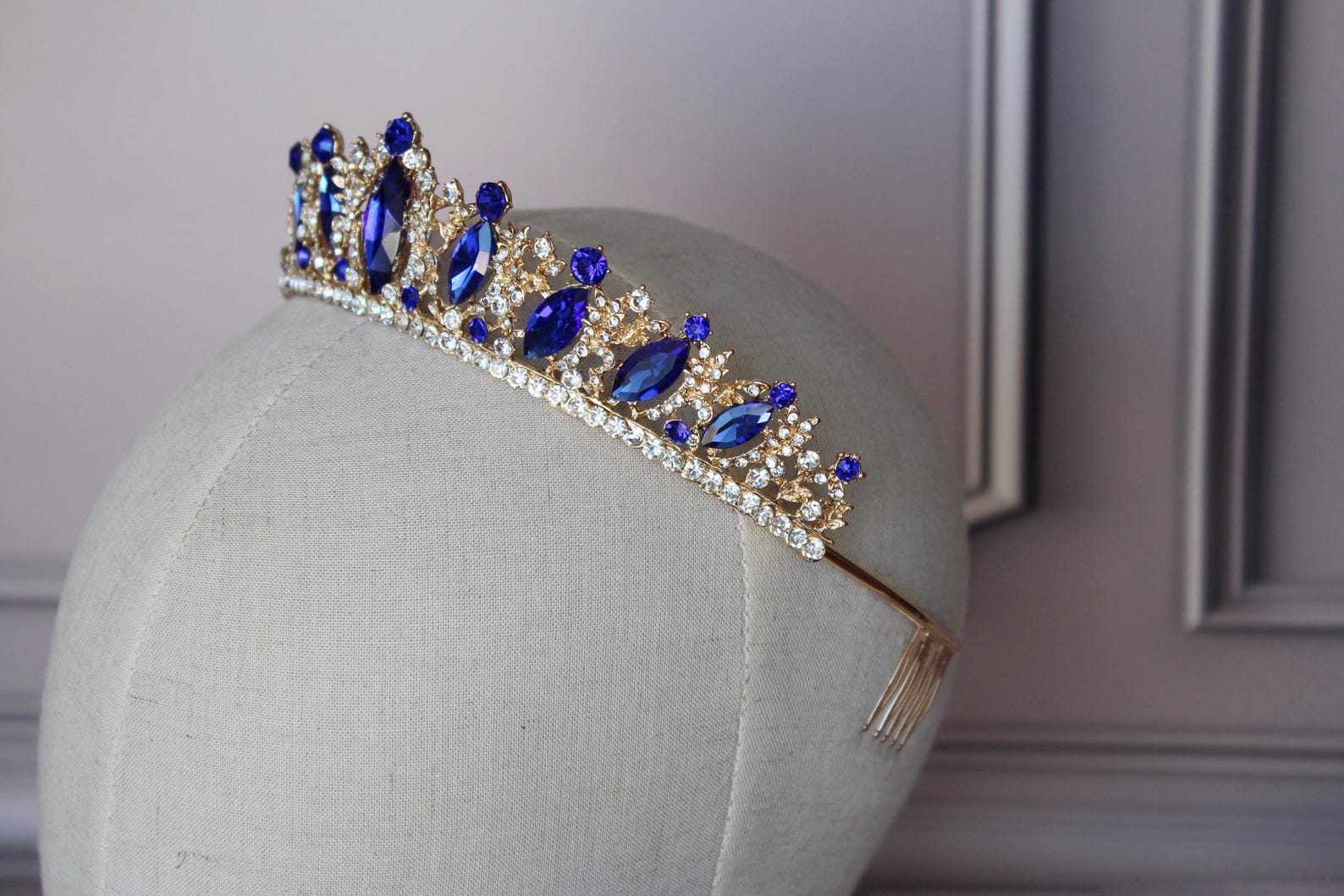 Blue Tiara, Sapphire Tiara, Child's Tiara, Bridal Tiara, Blue Wedding ...