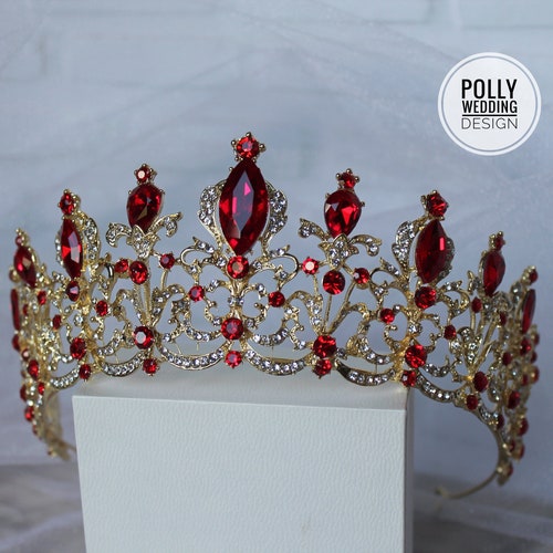 Unusual Crown Contemporary Headpiece With Very Unique Glass | Etsy