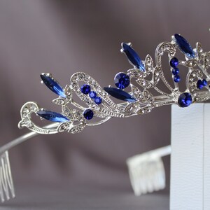 Sapphire Tiara, Blue Tiara With Earrings, Tiara for Child, Royal Crown ...