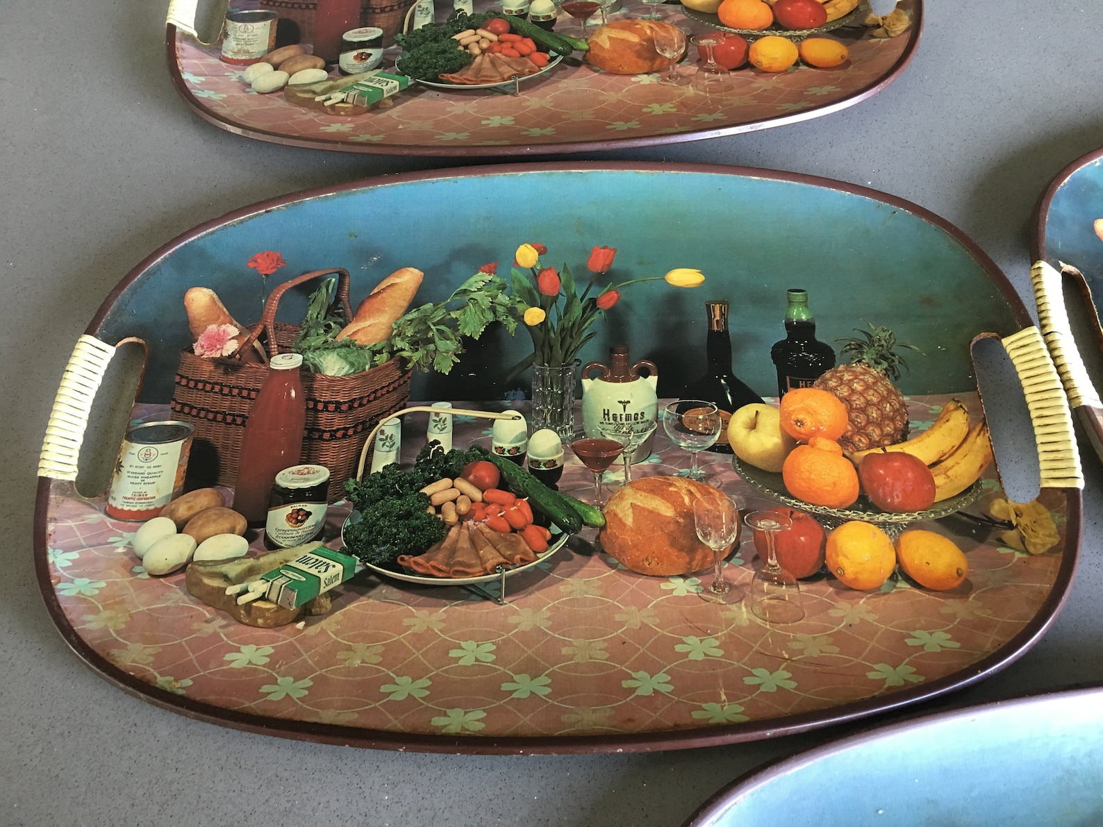 Set of 4 Vintage Restaurant Trays With Images of Deli Foods. - Etsy