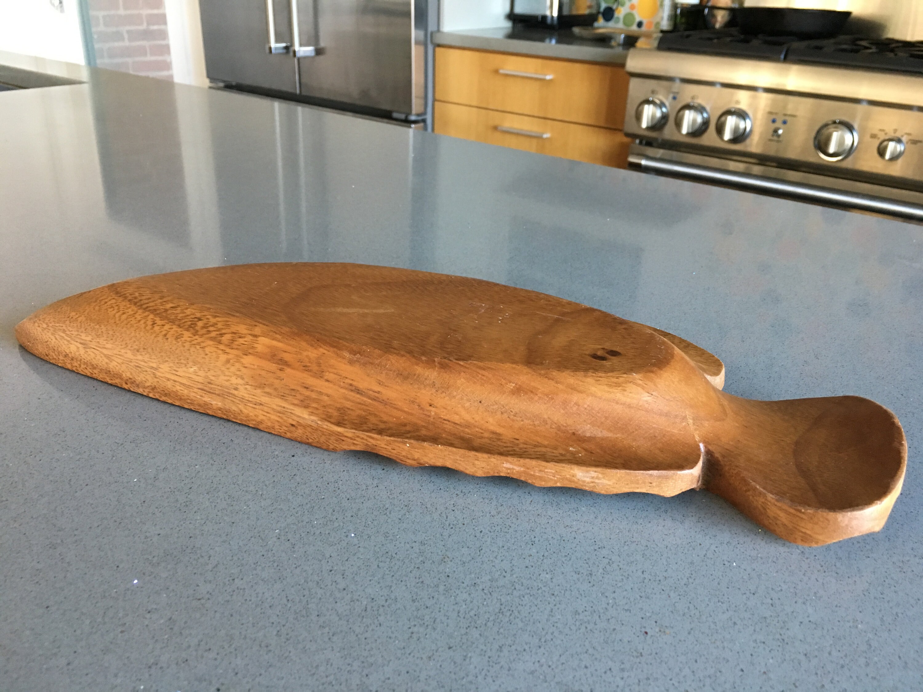 Vintage Tropical Wood Fish Bowl. - Etsy