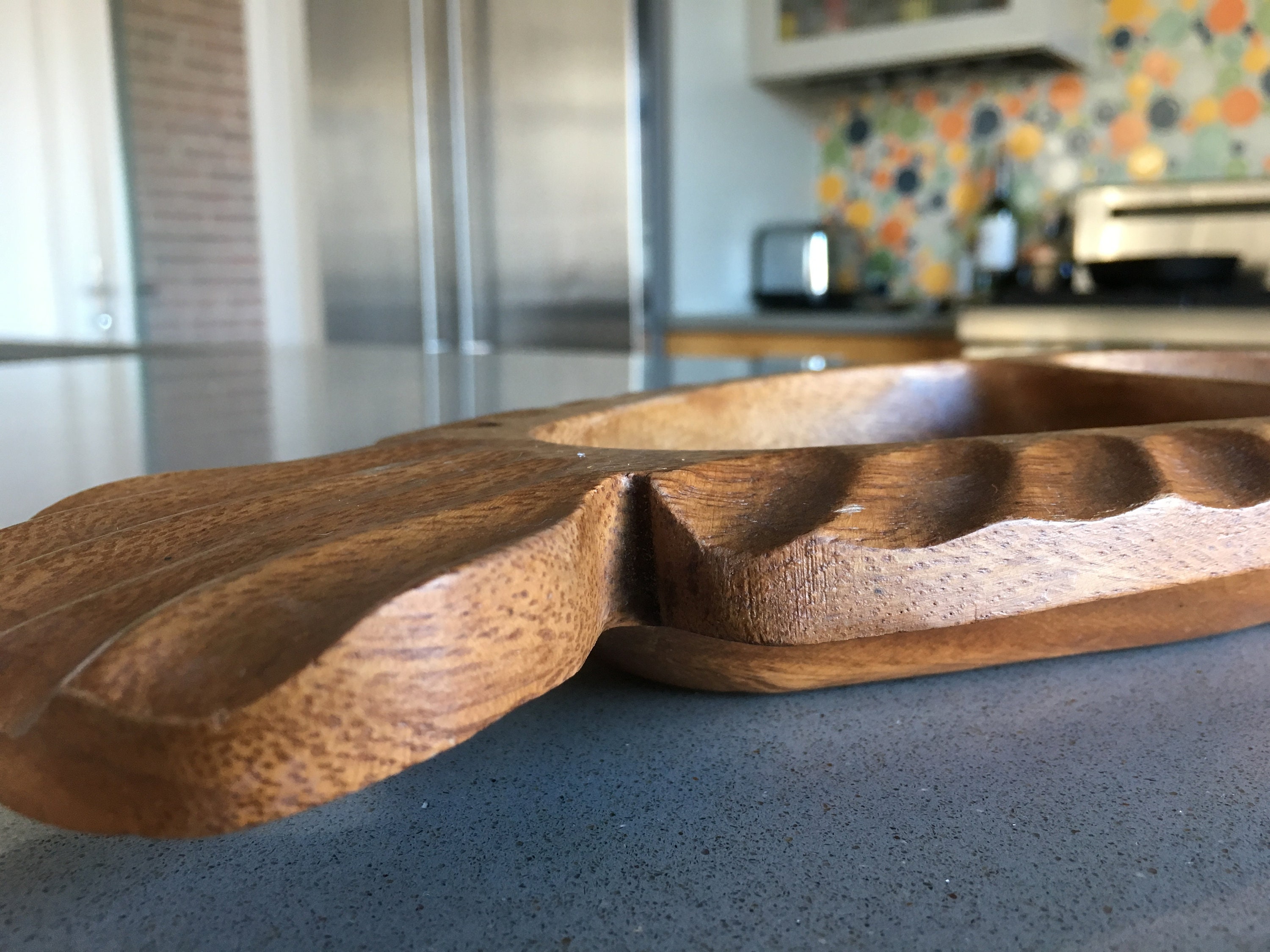 Vintage Tropical Wood Fish Bowl. - Etsy