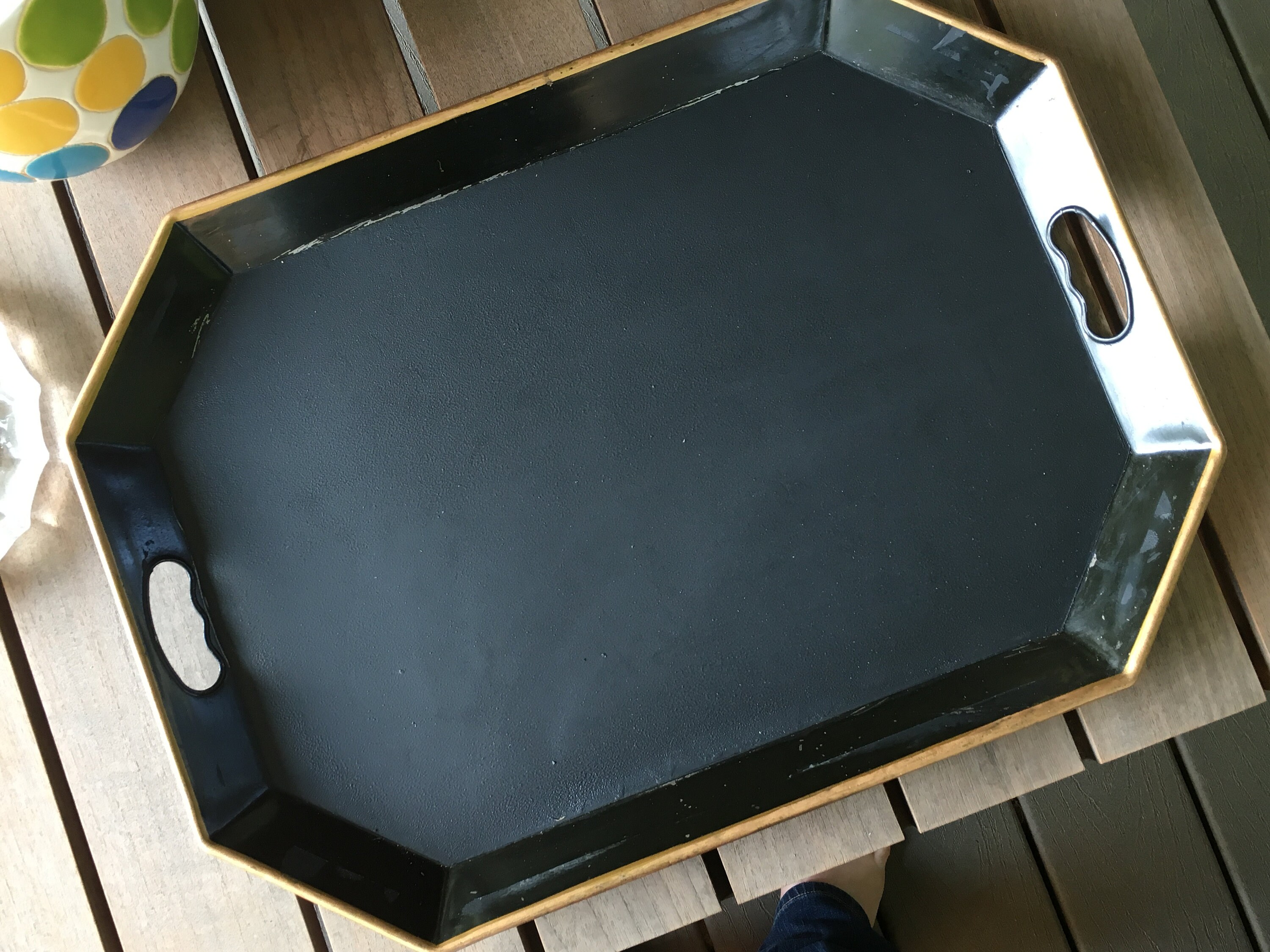 Updated Very Large Vintage Serving Tray Now a Chalkboard Tray - Etsy
