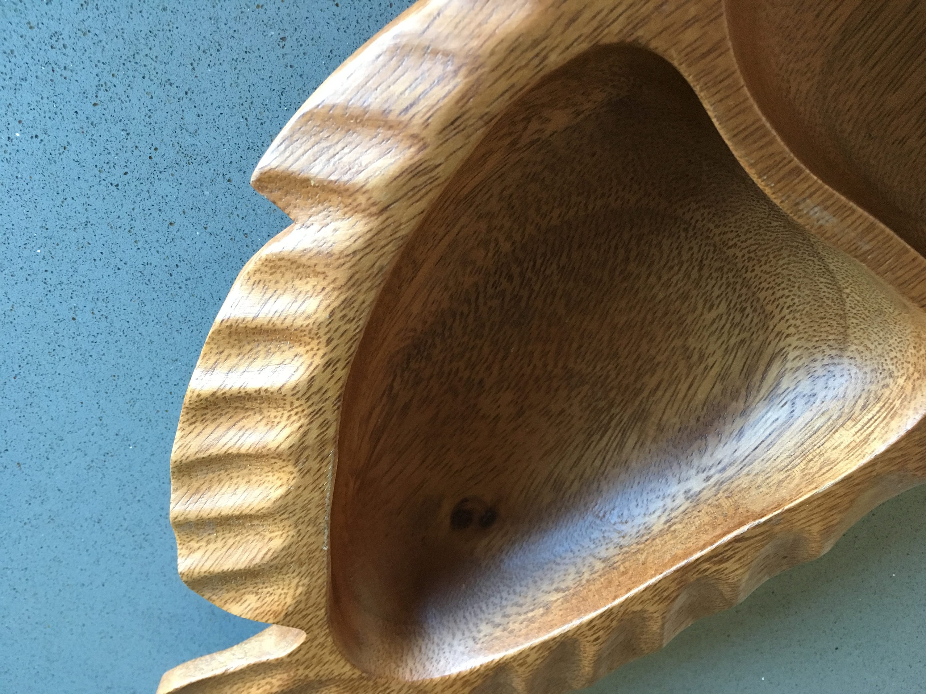 Vintage Tropical Wood Fish Bowl. - Etsy