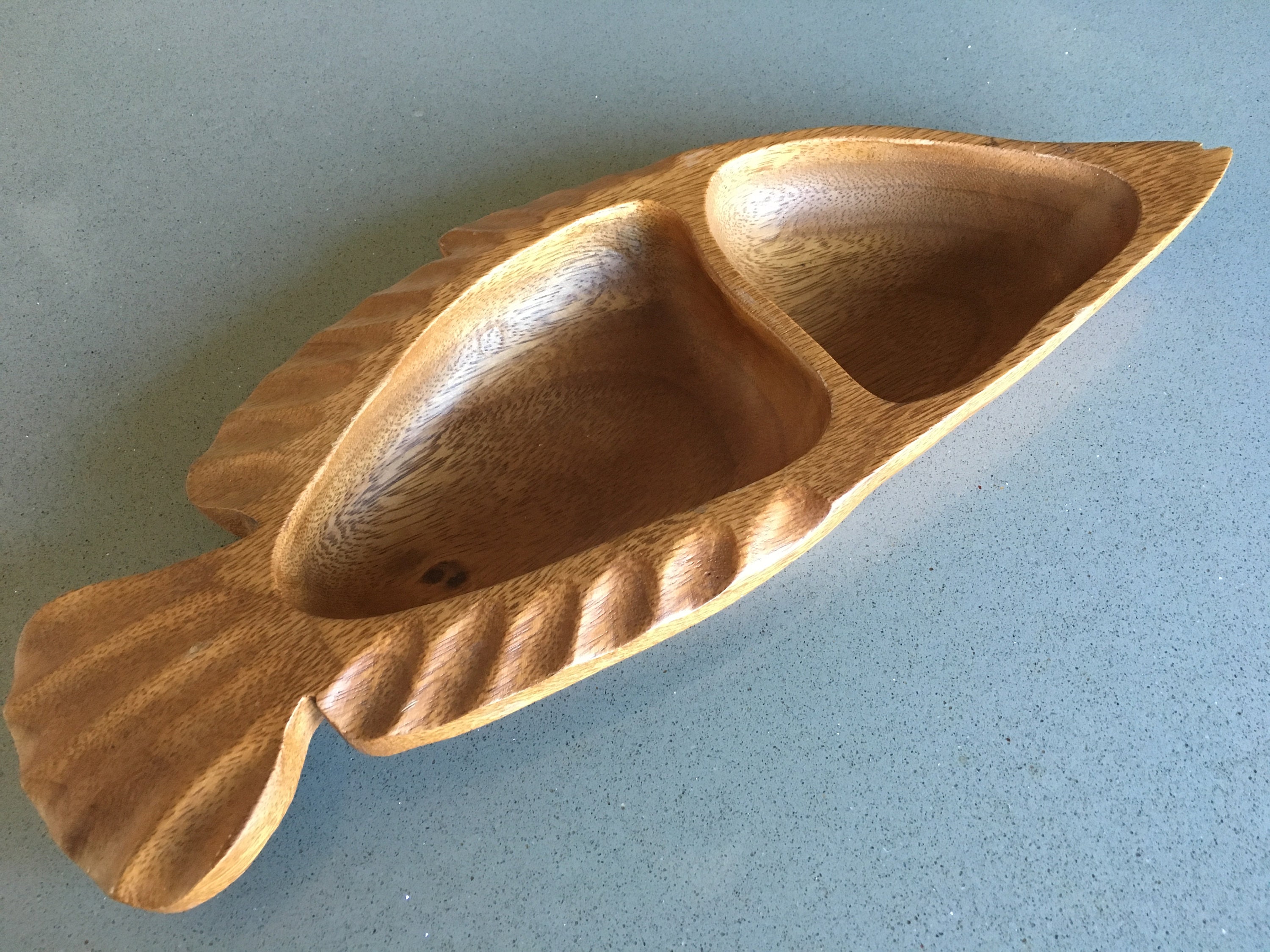 Vintage Tropical Wood Fish Bowl. - Etsy