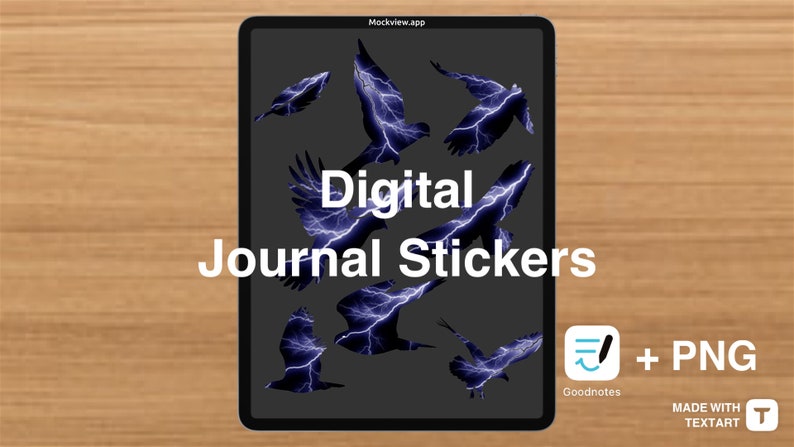 Lightning Birds Digital Sticker Sheet, PNG, Goodnotes, Pre-cropped - Etsy